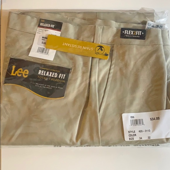 Lee | Pants | Lee Total Freedom Relaxed Fit Khaki Pants | Poshmark